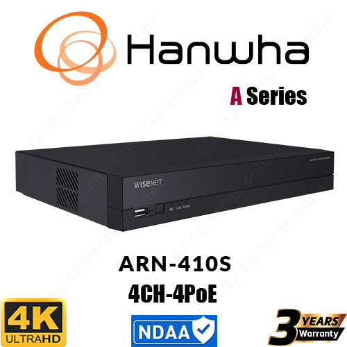 Hanwha Wisenet ARN-410S 4 Channel NVR