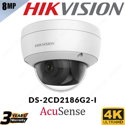 Hikvision 8MP 4K DS-2CD2186G2-I Dome Security IP Camera