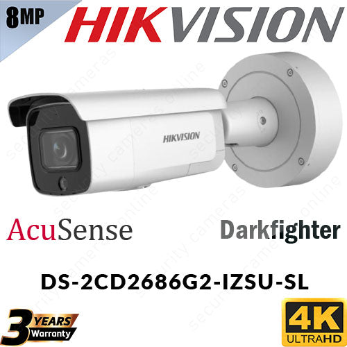 Hikvision 8MP 4K DS-2CD2686G2-IZSU-SL Security IP Camera