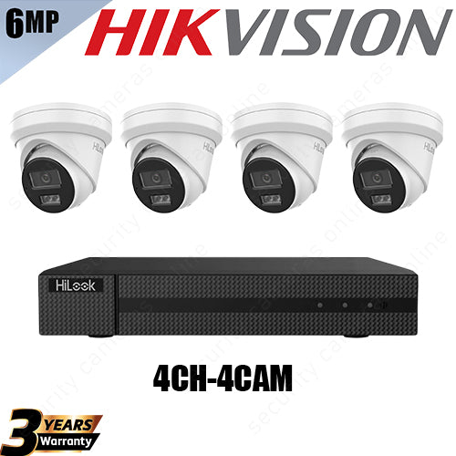 Hikvision HiLook 4 Channel 6MP CCTV Security Camera Kit