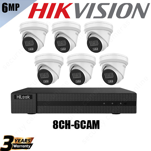 Hikvision HiLook 8 Channel 6MP CCTV Security Camera Kit