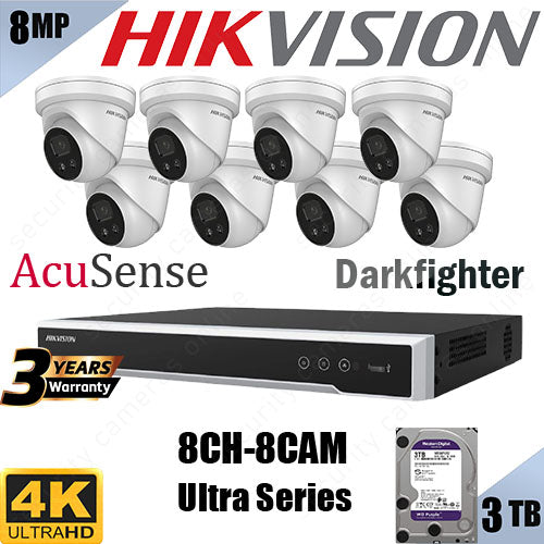 Hikvision 8 Channel CCTV Kit with 8MP Security IP Cameras