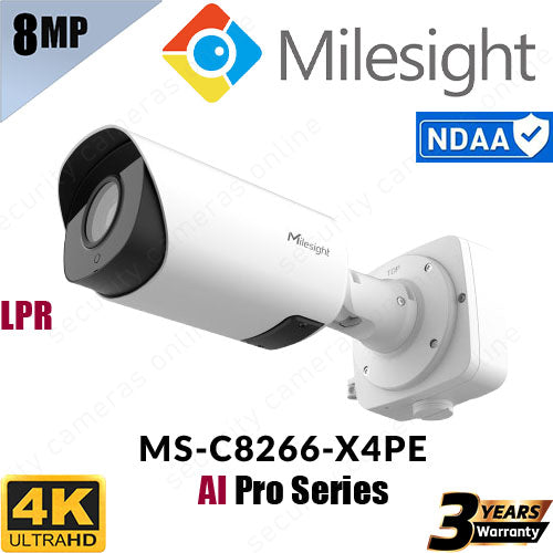 Milesight MS-TS-8266-X4PE 4K AI Road Traffic LPR 8MP Camera