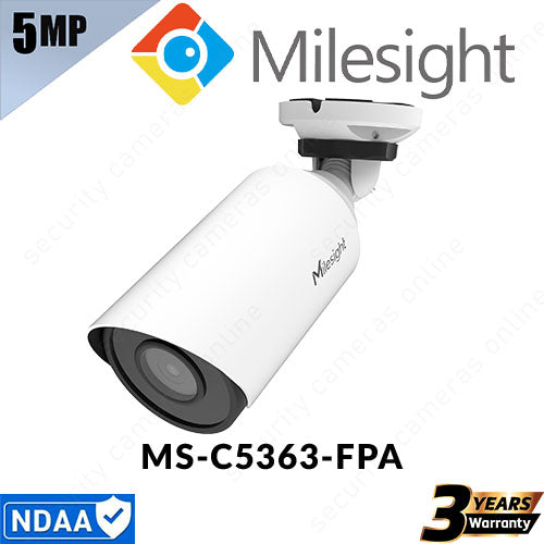 Milesight 5MP MS-C5362-FPA Pro Bullet AI VF Security Camera