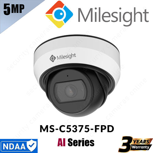 Milesight 5MP MS-C5375-FPD Mini Turret VF Security Camera
