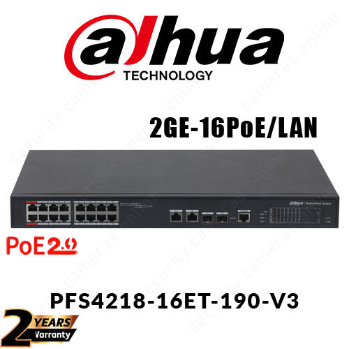 Dahua DH-PFS4218-16ET-190-V3 PoE Ethernet Switch
