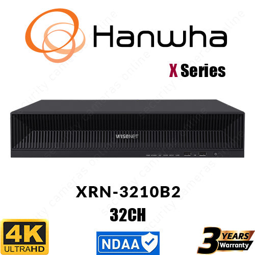 Hanwha Wisenet XRN-3210B2 AI 32 Channel NVR