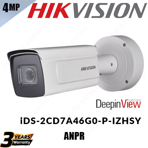 Hikvision 4MP iDS-2CD7A46G0-P-IZHSY VF DeepinView ANPR Bullet Security